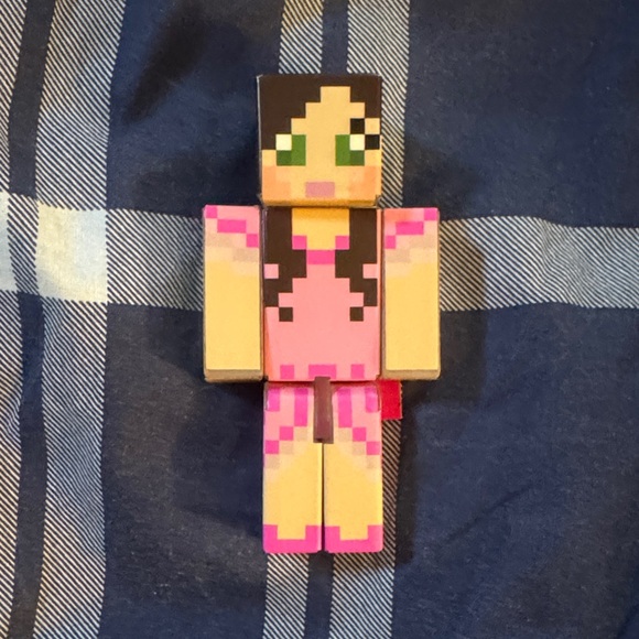 Minecraft | Toys | Pixelated Pink Action Figure | Poshmark